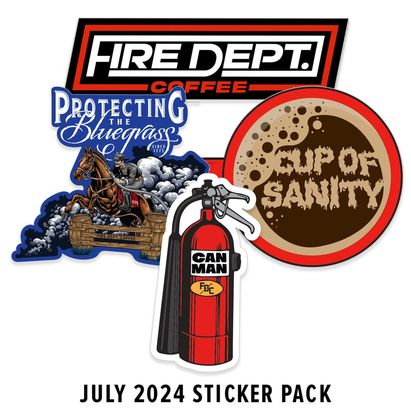 Fire Department Stickers - Firefighter and Coffee Stickers - Fire ...