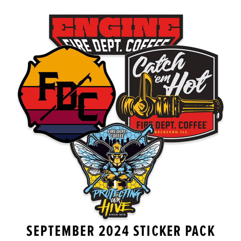Fire Department Stickers - Firefighter and Coffee Stickers - Fire ...