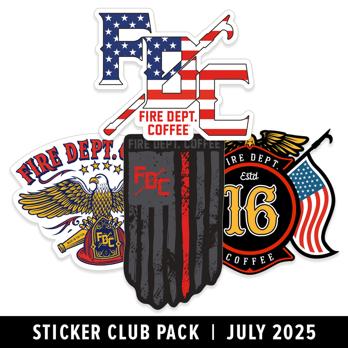 Sticker Club - Sticker Subscription - Fire Department Coffee
