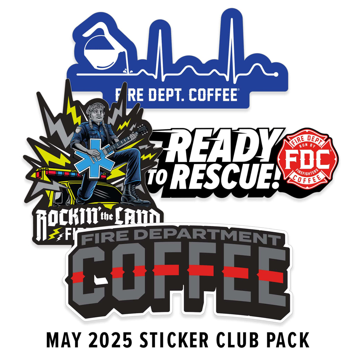 Sticker Club - Sticker Subscription - Fire Department Coffee