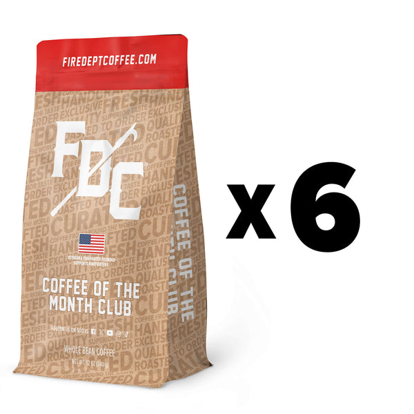 Coffee of the Month Whole Bean - 6 Month Prepaid Subscription - Fire ...