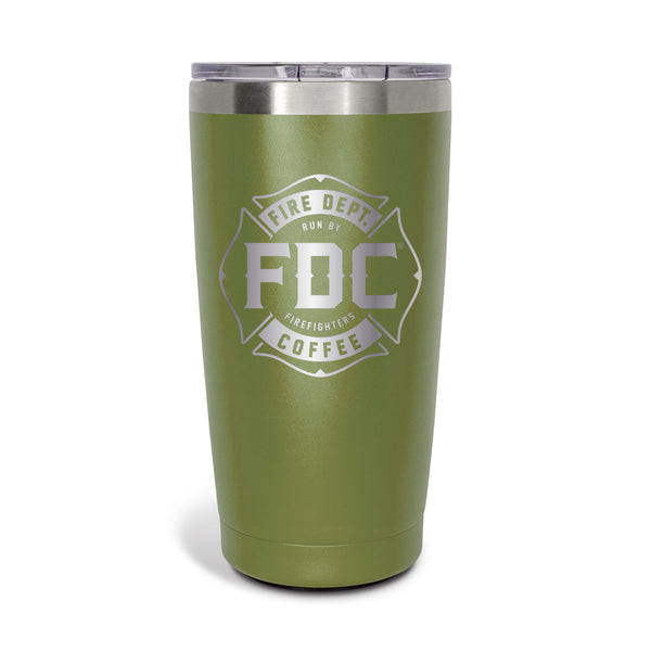 FDC Green Tumbler 20oz - Fire Department Coffee