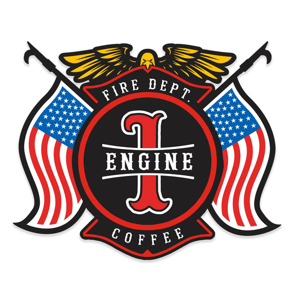 Engine 1 Sticker - Fire Department Coffee