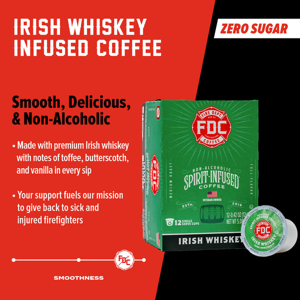 Irish Whiskey Infused Coffee Pods - 12 or 24 Count - Fire Department Coffee
