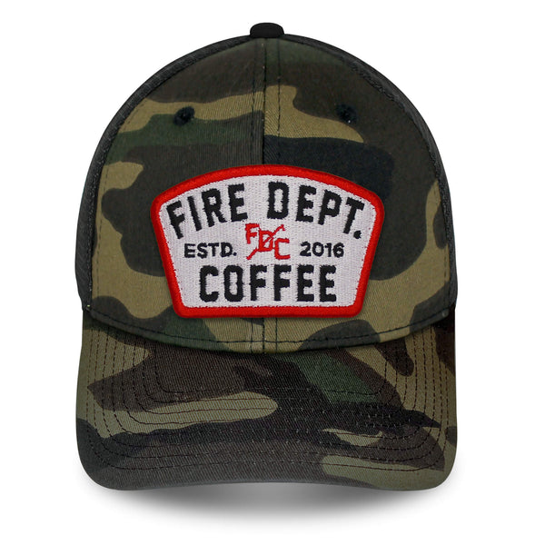 Casquette Keystone motif camouflage café des pompiers - Fire Department ...